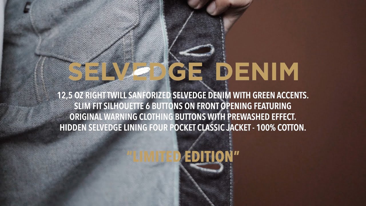 Warning Clothing Selvedge Denim Jacket B- roll - YouTube