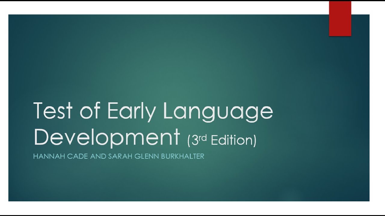 SPA 521 Assessment Project: TELD-3 - YouTube