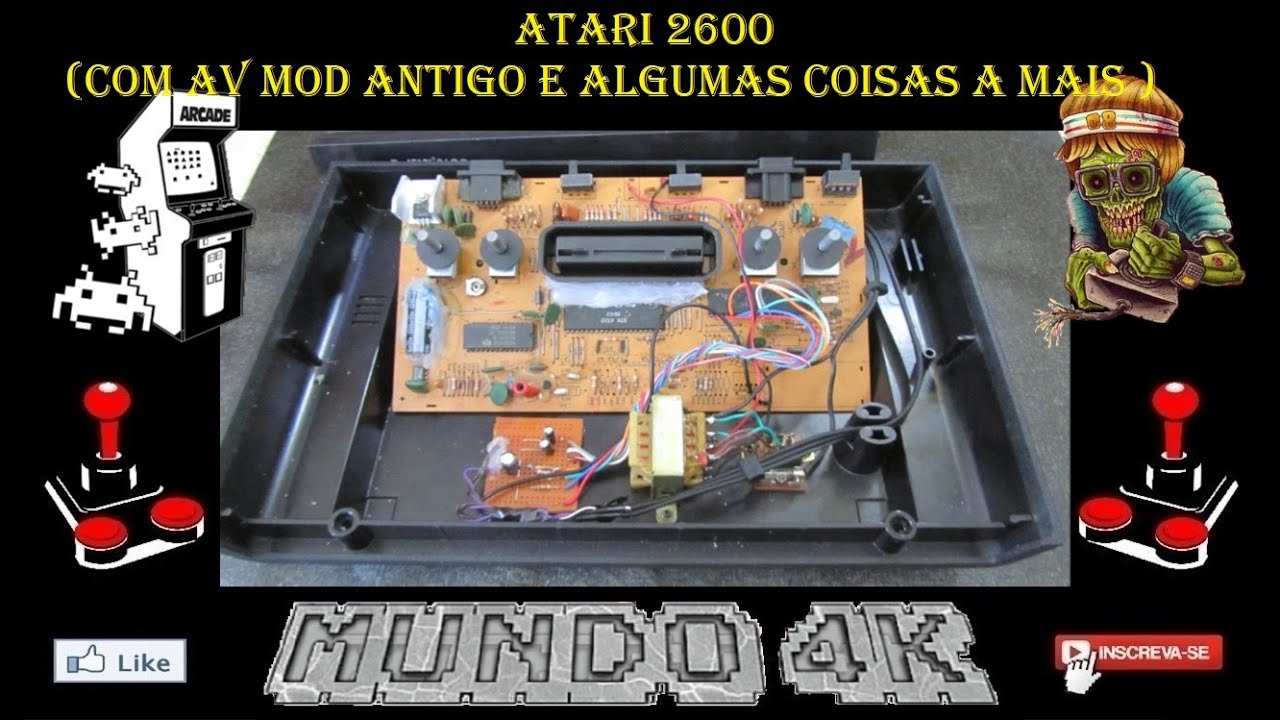 Atari 2600 (com Av mod Antigo e algumas coisas a mais ) - YouTube