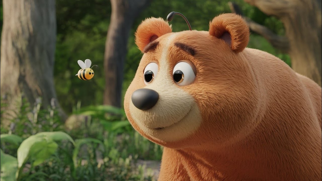Bear & the bee story || kids story || kids cartoons || #animation # ...