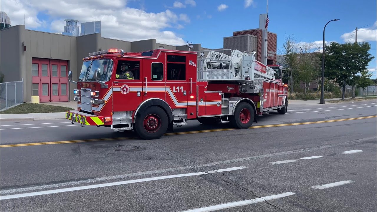 Minneapolis - Ladder 11 Responding - YouTube
