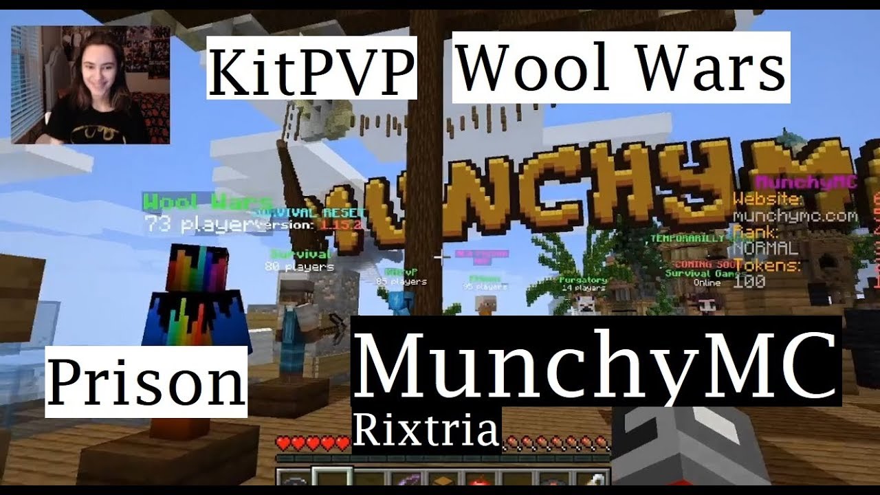 Munchy MC Minecraft Server! | KitPVP | Wool Wars | Prison - YouTube