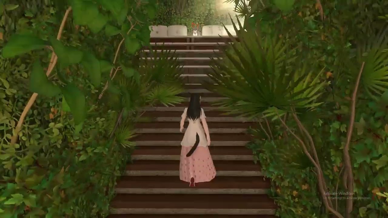FFXIV Indoor Garden with Cozy Bedroom - YouTube
