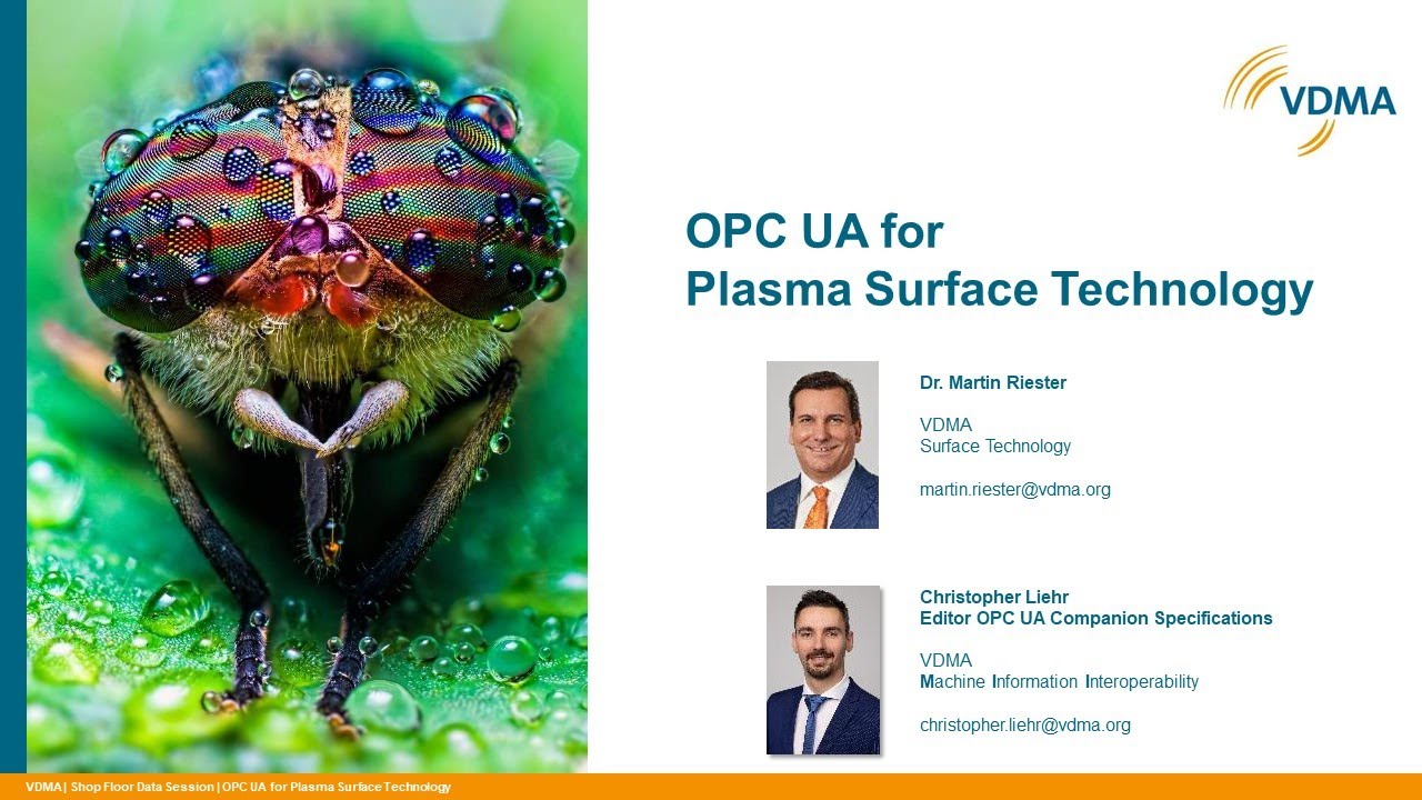 OPC UA for Plasma Surface Treatment Machinery │ VDMA Shopfloor Data ...