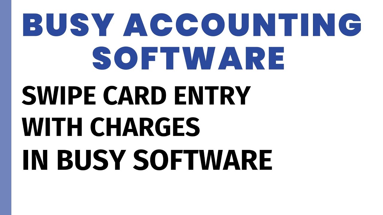 SWIPE CARD ENTRY IN BUSY SOFTWARE - YouTube