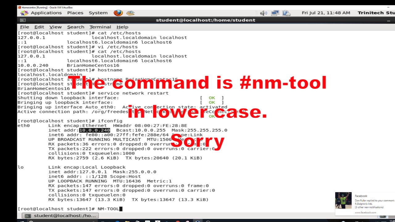Centos basic IP configuration and SSH - YouTube