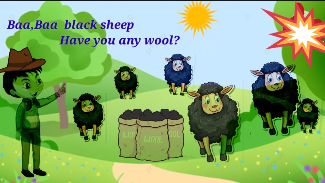 Baa,Baa black sheep Have you any wool| Nursery Rhymes | English poem ...