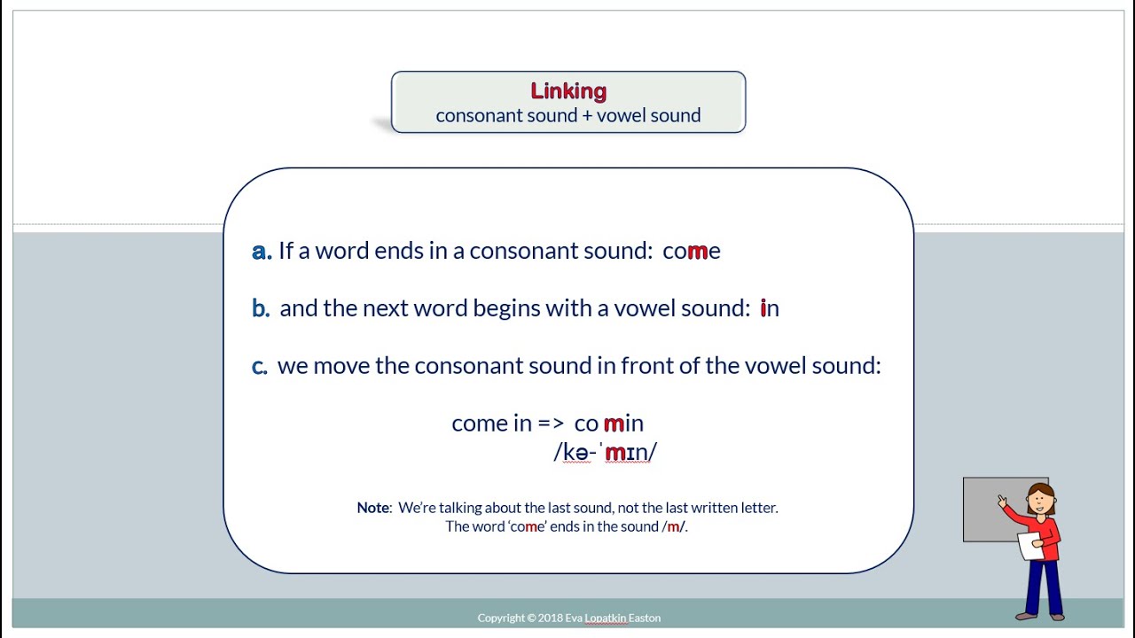 Linking Consonant Sound Vowel Sound YouTube