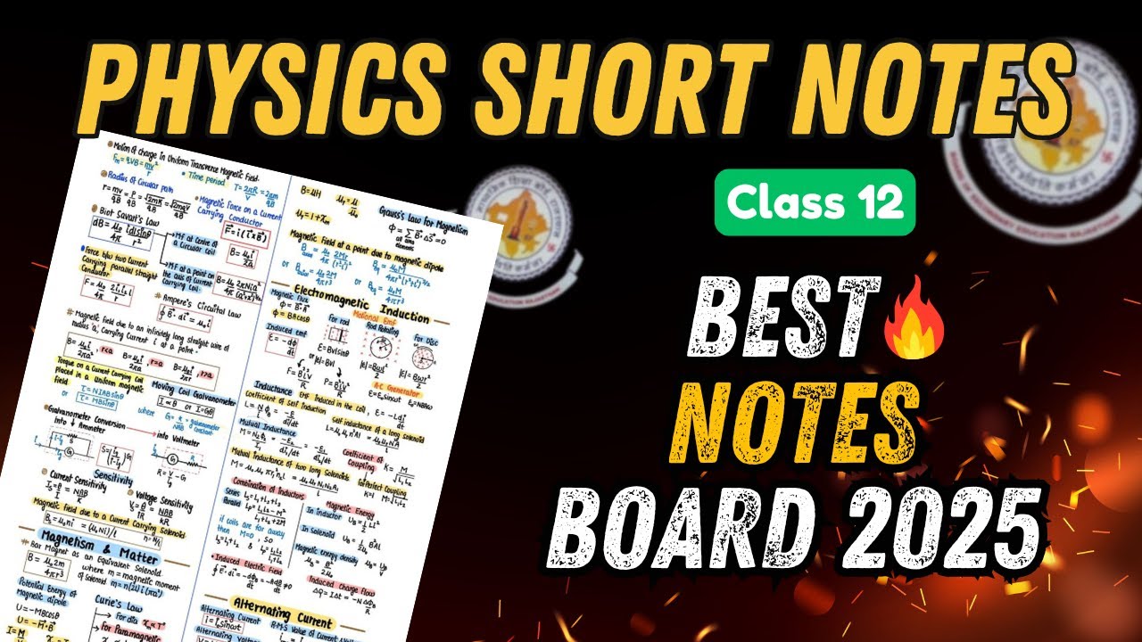 Class 12 Physics Best Short Notes 📖 | Fast Revision in Minutes! - YouTube
