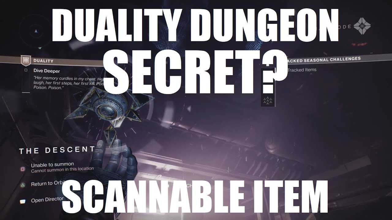 Destiny 2 - Duality Dungeon Secret? Scannable Item - YouTube