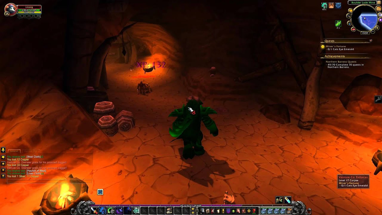 Miner's Fortune Quest Playthrough - Northern Barrens - YouTube