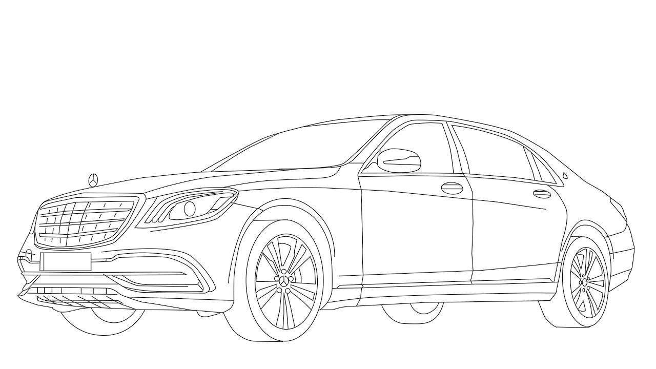 Mercedes Maybach S 560 - 4matic - How to Create Vector Illustrator ...