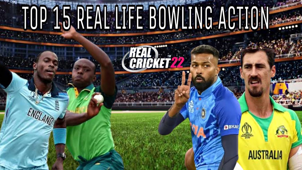 Top 15 Real Life Bowling Action On Real Cricket 22 || Bowling Action ...