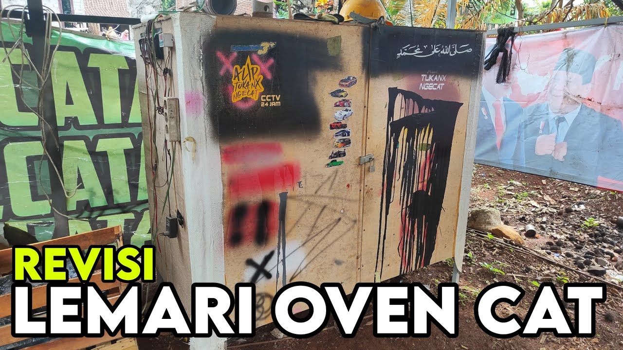 LEMARI CAT OVEN CAT BENGKEL CAT MOTOR - YouTube