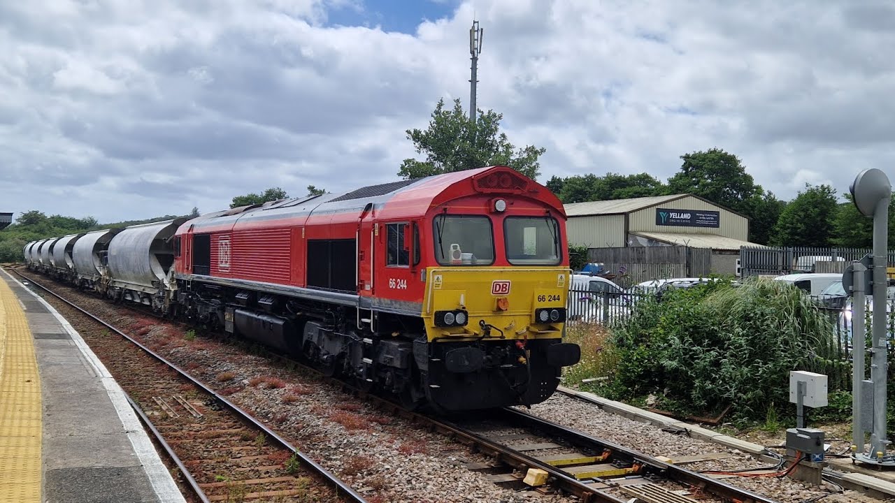 DB Cargo Class 66244 Is Working 6M53 1254 Parkandillack to Cliffe Vale ...