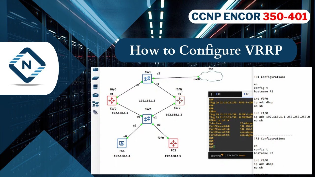 How to Configure VRRP | CCNP Encore | Demo Class - YouTube