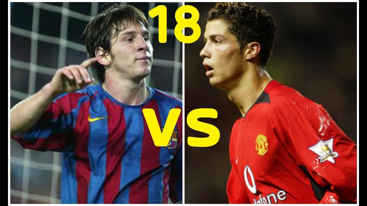 18 Year Old Messi & 18 Year Old Cristiano Ronaldo Amazing Skills Tricks ...