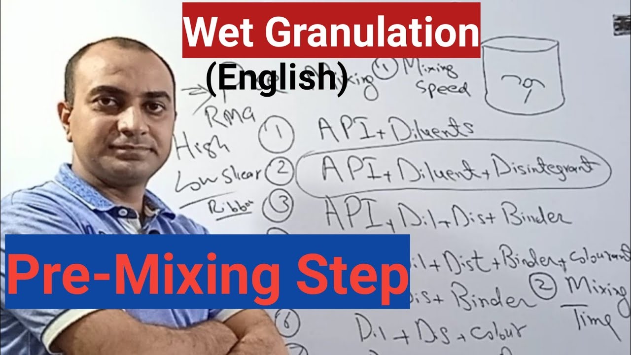 Pre Mixing In Wet Granulation | Granulation Process | Tablet ...
