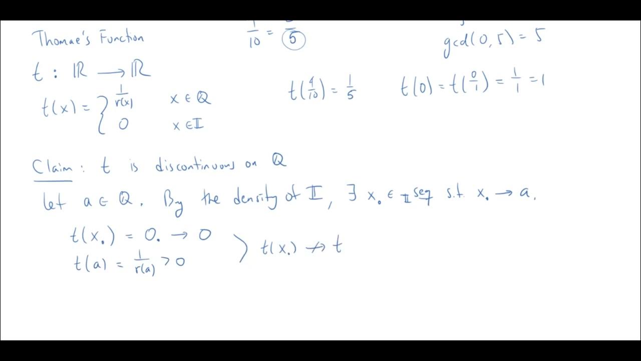 Thomae's Function - YouTube