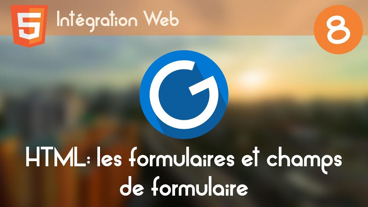 Intégration Web 8 - Les formulaires et champs de formulaire - YouTube