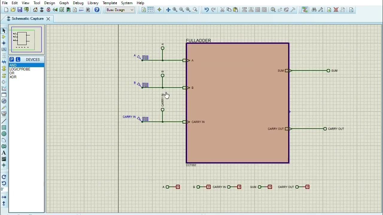 Full adder circuit using subcircuit mode -jobsheet 1 (part B task 3) - - YouTube
