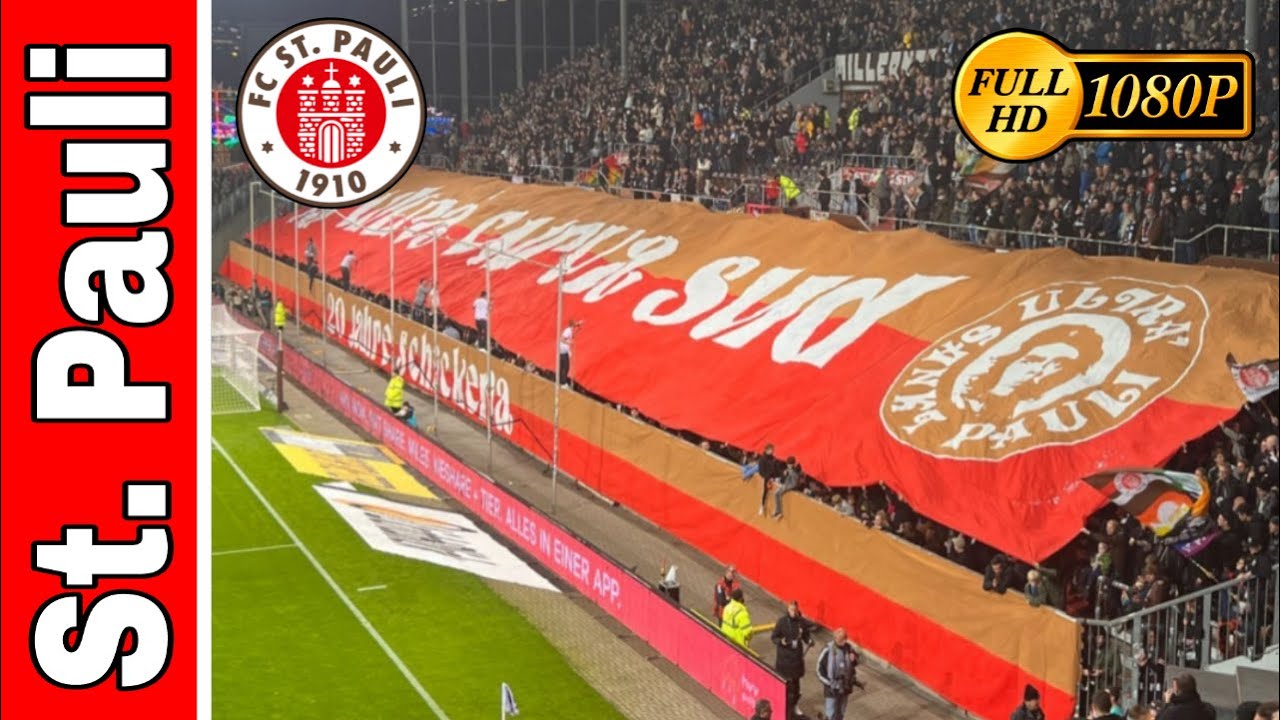 ST. PAULI - CURVA SUD at Atmosphere in Millerntor Stadium 🔴 Bundesliga ...
