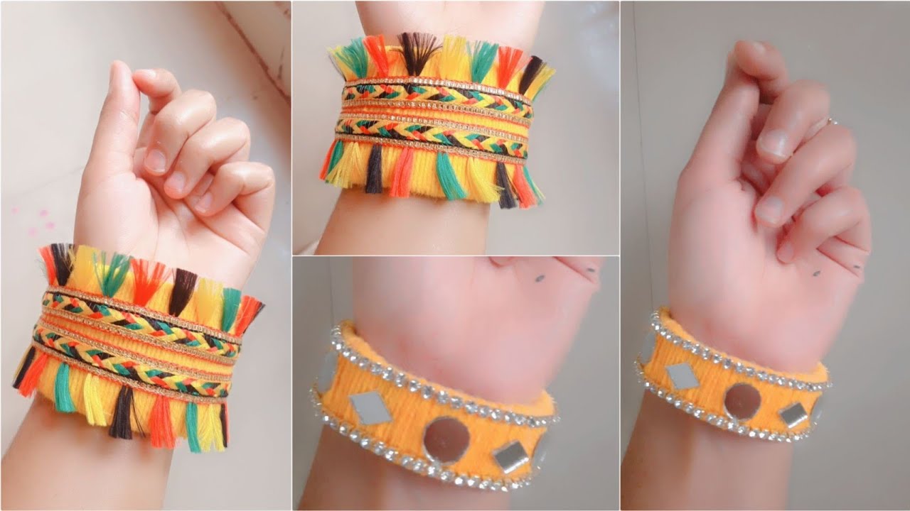 How to make Easy Silk thread Bangles making at home/ DIY Navratri bangles/Handmade jewellery 😱😍 ...