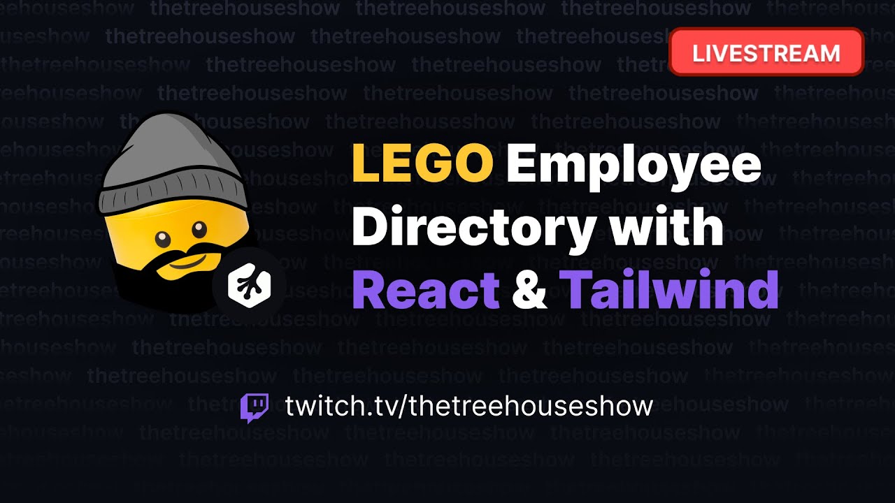 Livestream: Lego Employee Directory with React & Tailwindcss - YouTube