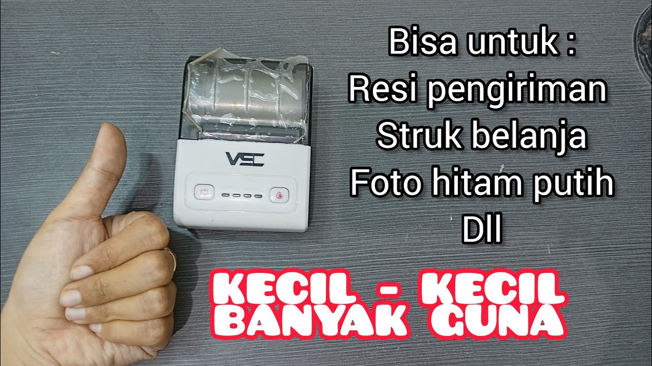 REVIEW DAN TUTORIAL PRINTER THERMAL BLUETOOTH VSC MP-58C RPP02 ...