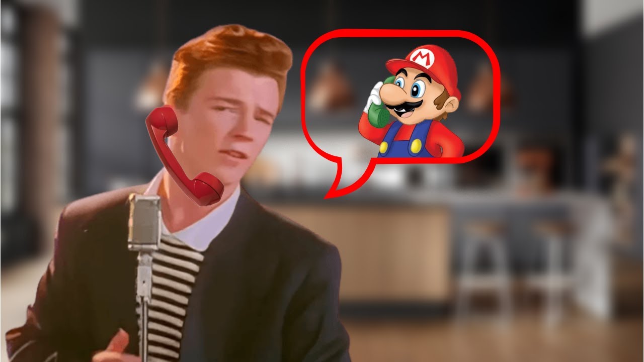 Rick Astley gets a phone call from Mario - YouTube
