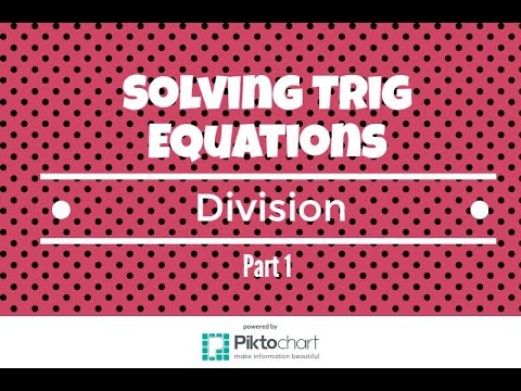 How to solve trig equations by division - YouTube