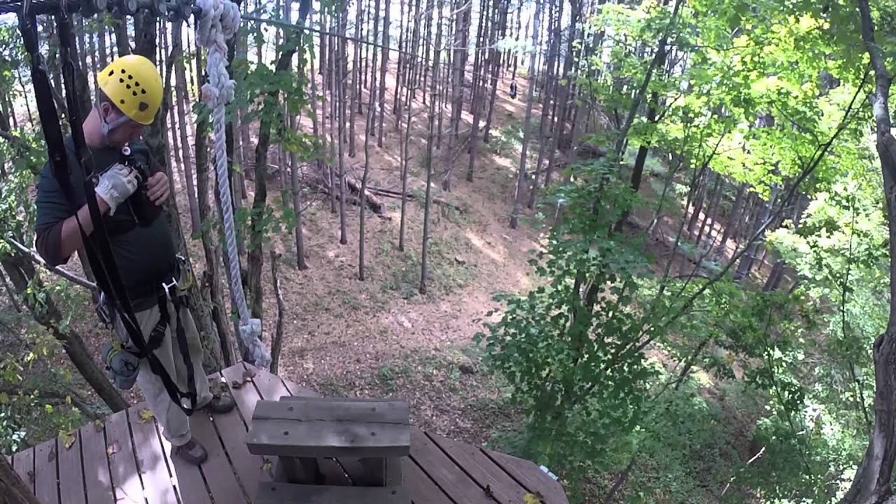 Hocking Hills Zipline Canopy Tours - X Tour - YouTube