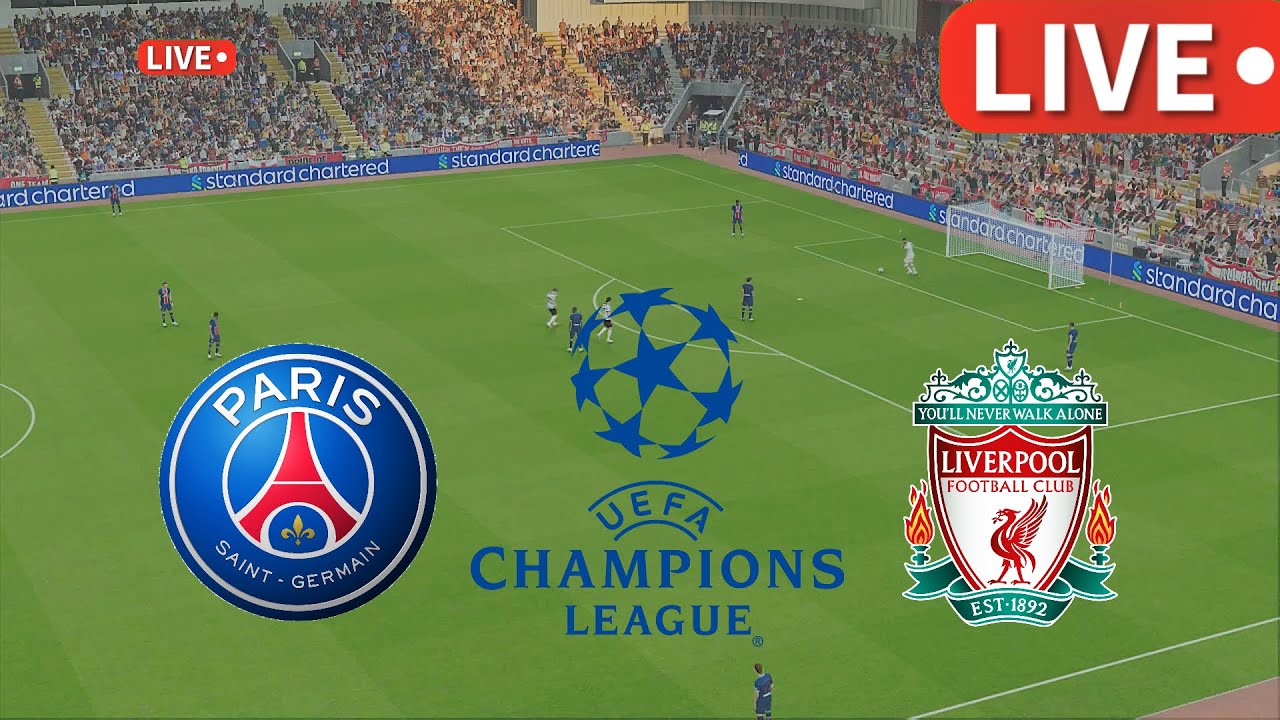 LIVE🔴 PSG Vs Liverpool I Champion League 24/25 | Match LIVE Today #psg ...