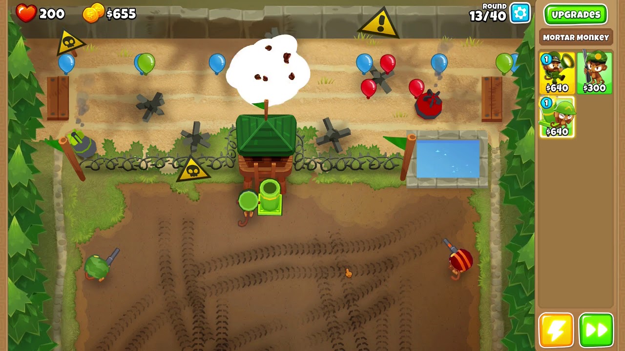 BTD 6 - Firing Range - Easy - Sniper Monkeys/Mortar Monkeys only - YouTube