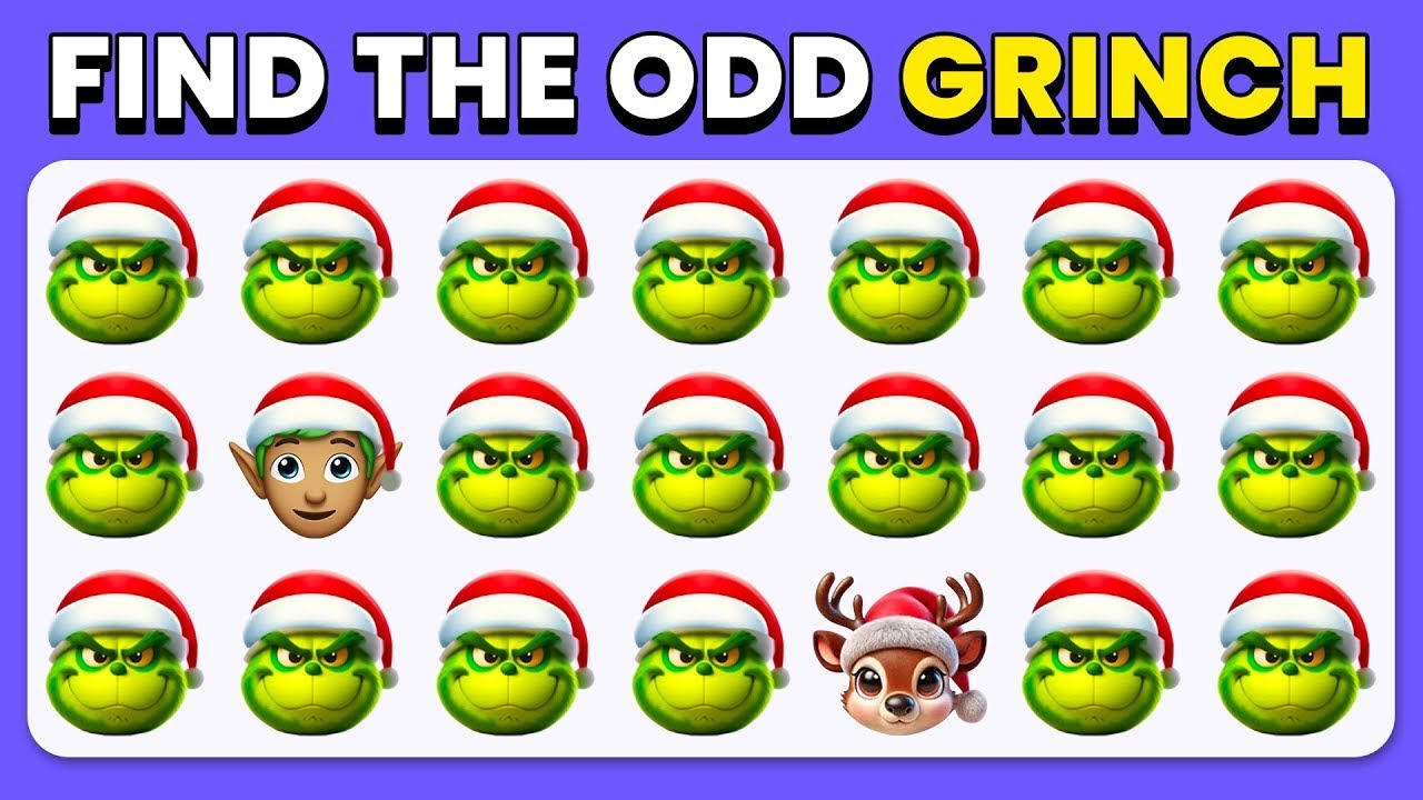 Find the ODD One Out - Christmas Edition 🎅🎄🎁 Emoji Quiz Game | Easy ...
