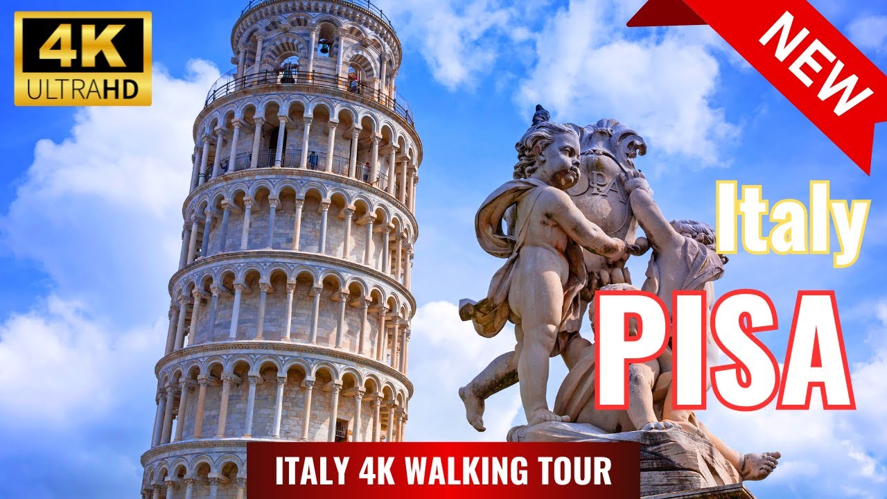 PISA [PIZA] - ITALY Walking Tour 4k 60fps - Walk around the Most Famous ...