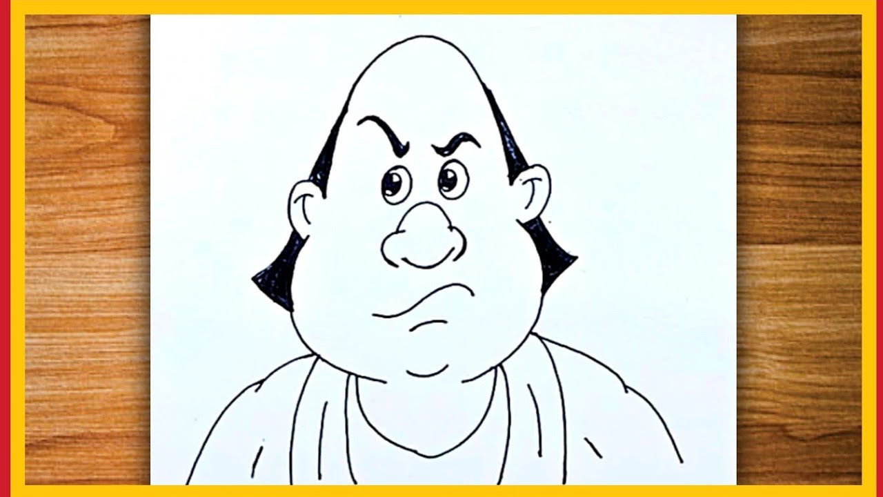 Easy Gopal Bhar drawing step by step/ Gopal Bhar cartoon drawing ...