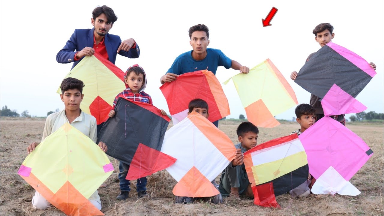 Kite Flying With Kite Fight Challenge 😱😜 - YouTube