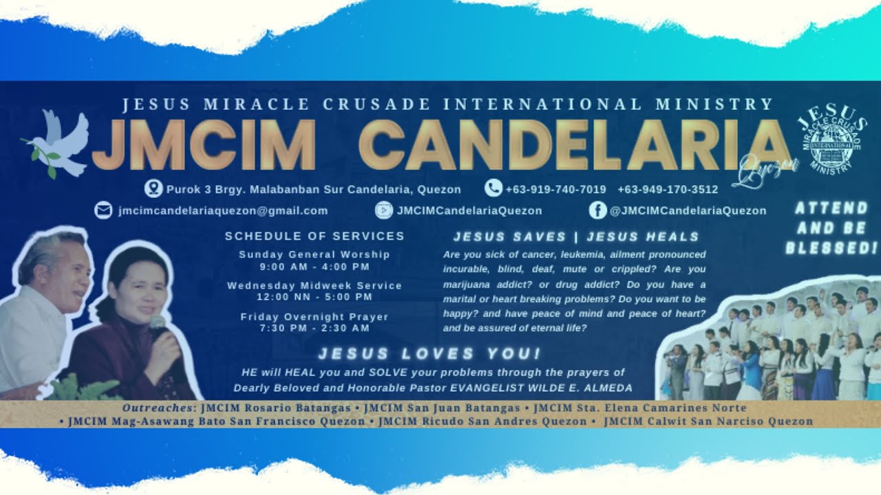 Sunday General Worship | JMCIM Candelaria Quezon | January 21, 2024 ...