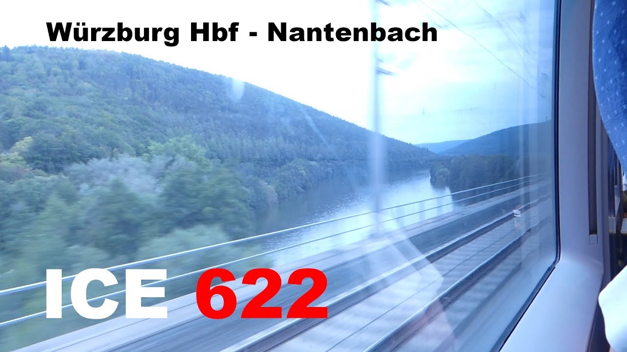 ICE 622 (ICE 3) Mitfahrt SFS Würzburg - Fulda über die Nantenbacher ...