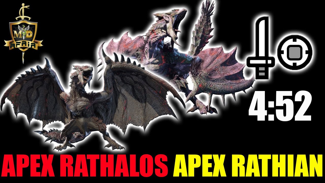 MHR PC | Apex Rathalos & Apex Rathian (SnS Solo) - 4:52 - YouTube