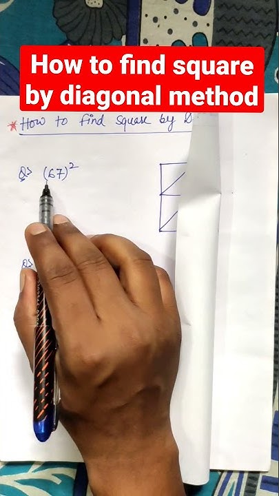how to find square by diagonal method #shorts - YouTube