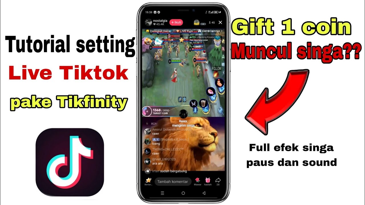 Tutorial Gift Mawar - Muncul Singa Di Tiktok | Host pemula wajib coba ...