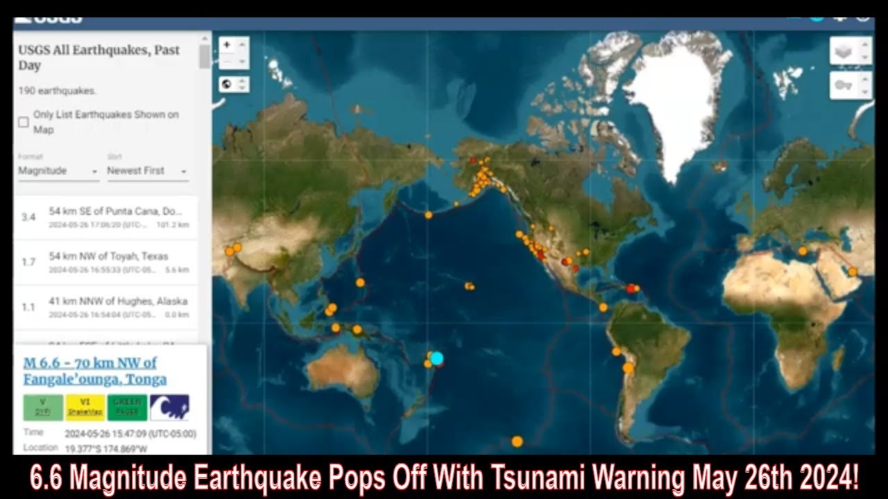 6.6 Magnitude Earthquake Pops Off With Tsunami Warning May 26th 2024 ...