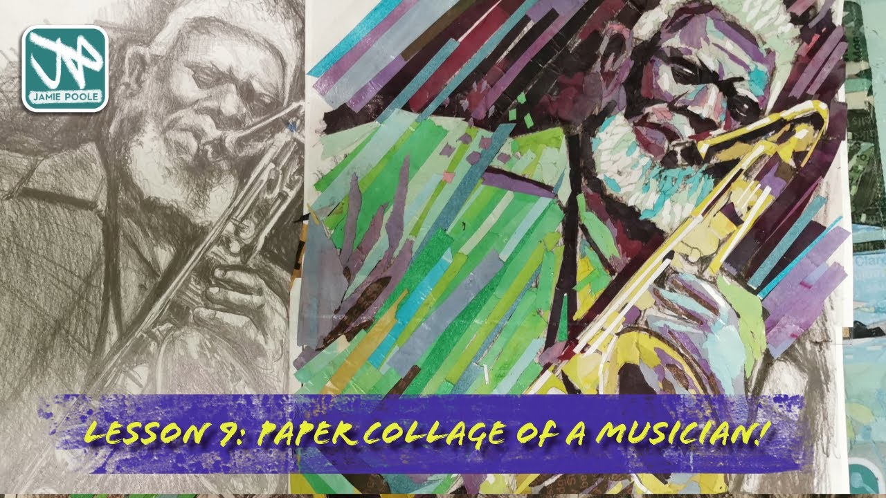 Lesson 9: How collage an eye with paper! - YouTube