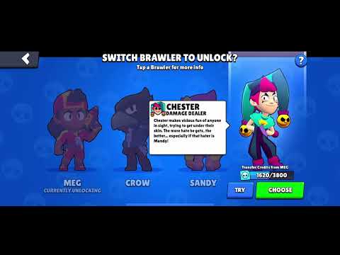 Which brawler should I pick? Meg, Crow, Sandy, or Chester? - YouTube
