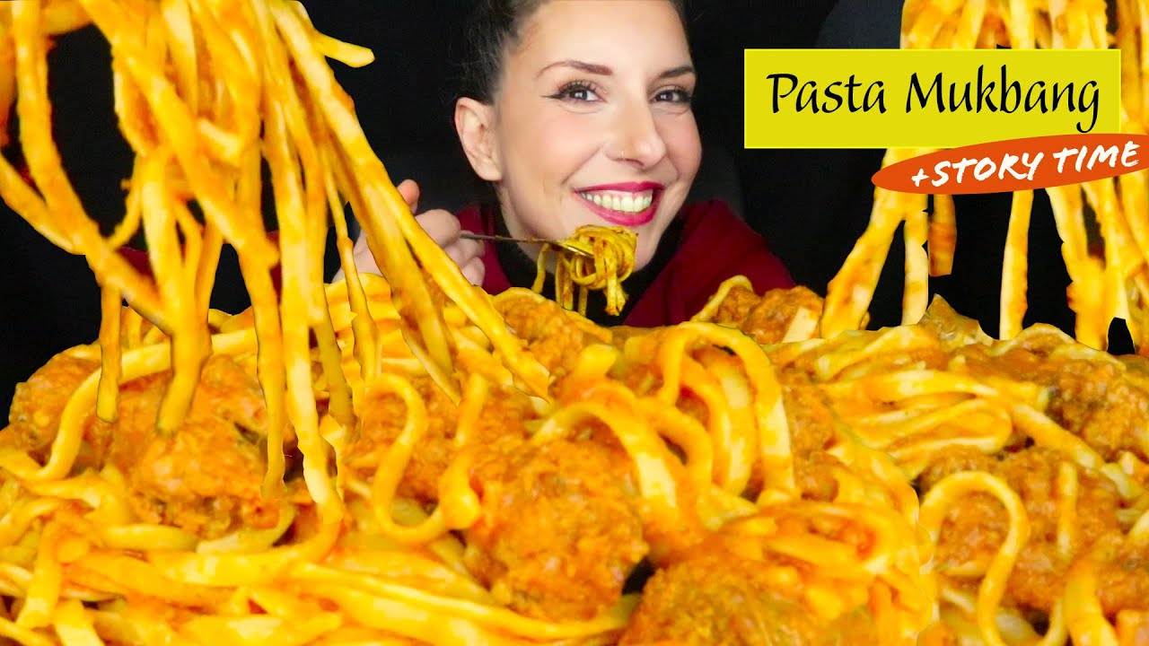 Pasta with Country Style Sausages 🍲 | Mukbang + Story Time | Greek ...