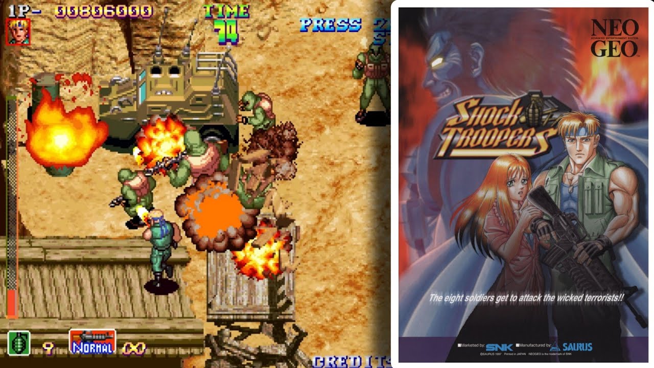 Shock Troopers | Arcade | Longplay - YouTube
