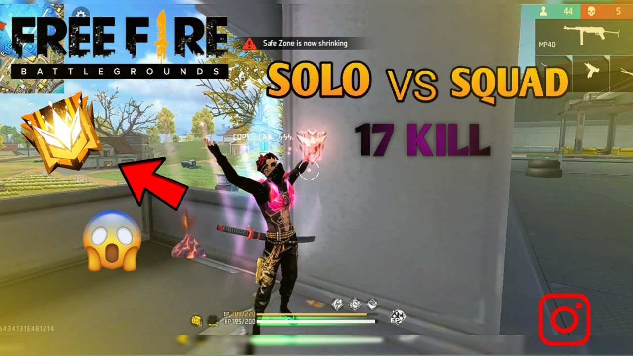 free fire Solo Vs Squad Grandmaster lobby gameplay only Red number 🔥 ...