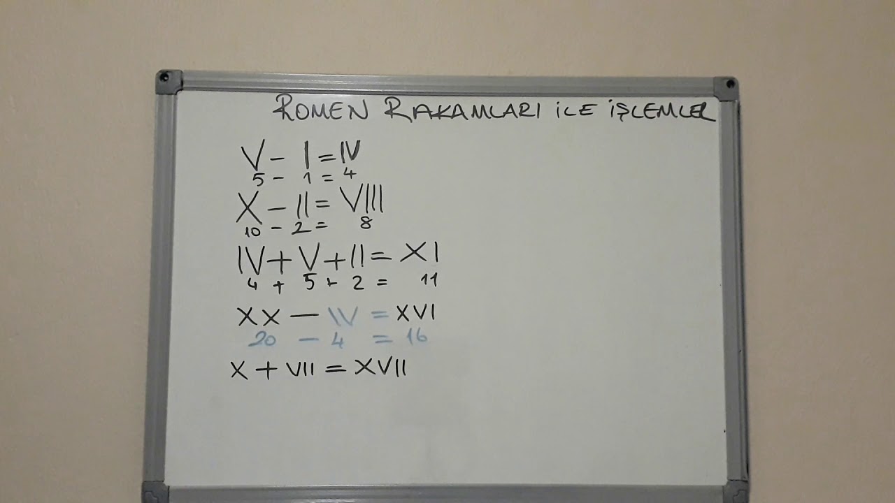 3.SINIF ROMEN RAKAMLARI İLE TOPLAMA VE ÇIKARMA İŞLEMLERİ - YouTube